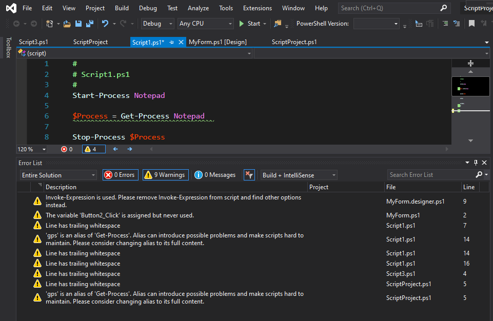 Powershell Pro Tools Convert C To Powershell In Visual Studio Code